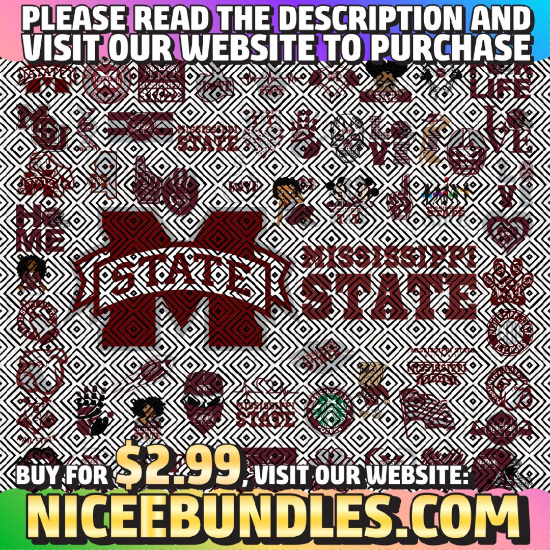 60 Files Mississippi-state-bulldogs Team Bundle Svg, Mississippi-state ...