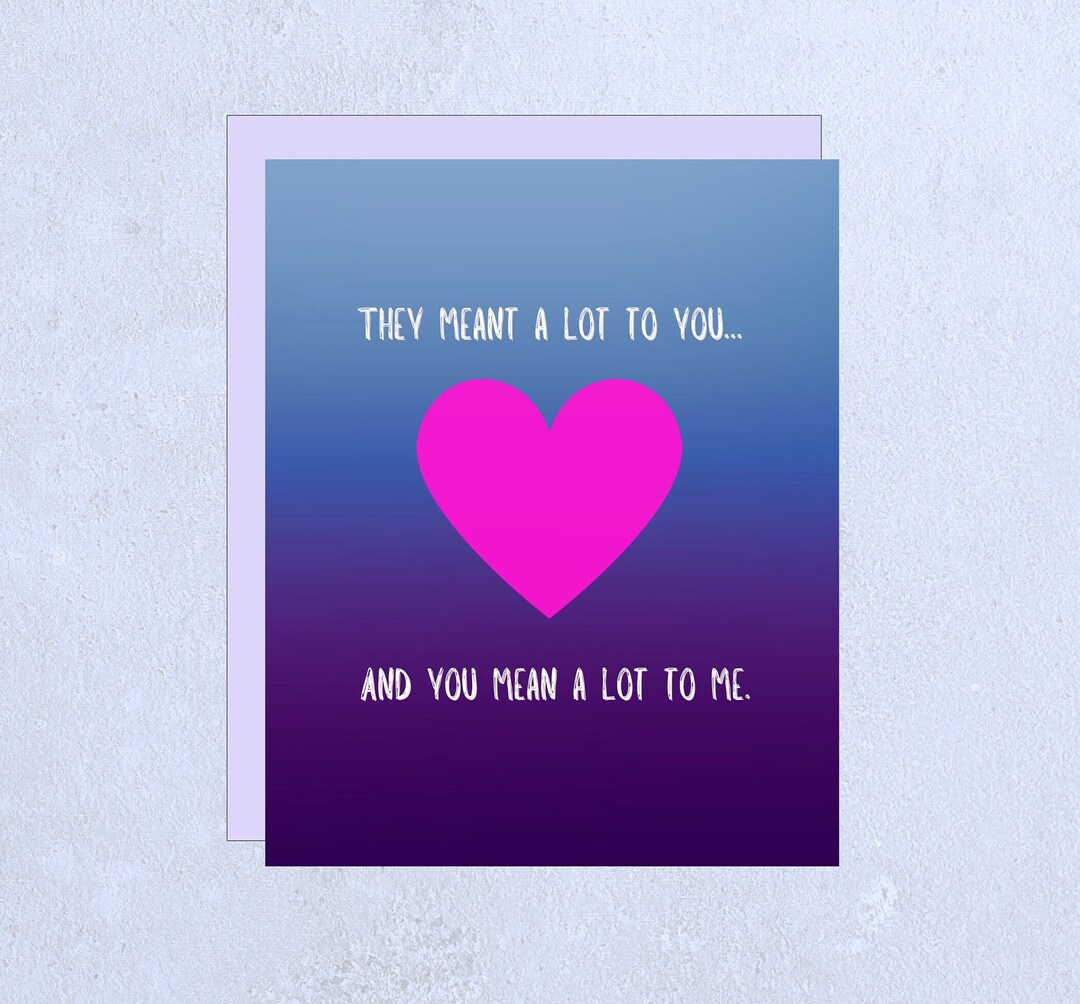 ONE HEART Sympathy Card Breakup Card Divorce Card Grief & Loss Card ...