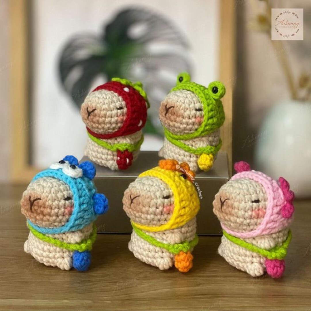 Cute Baby Capybara, Crochet Capybara, Capybara Keychain, Capybara Gifts ...