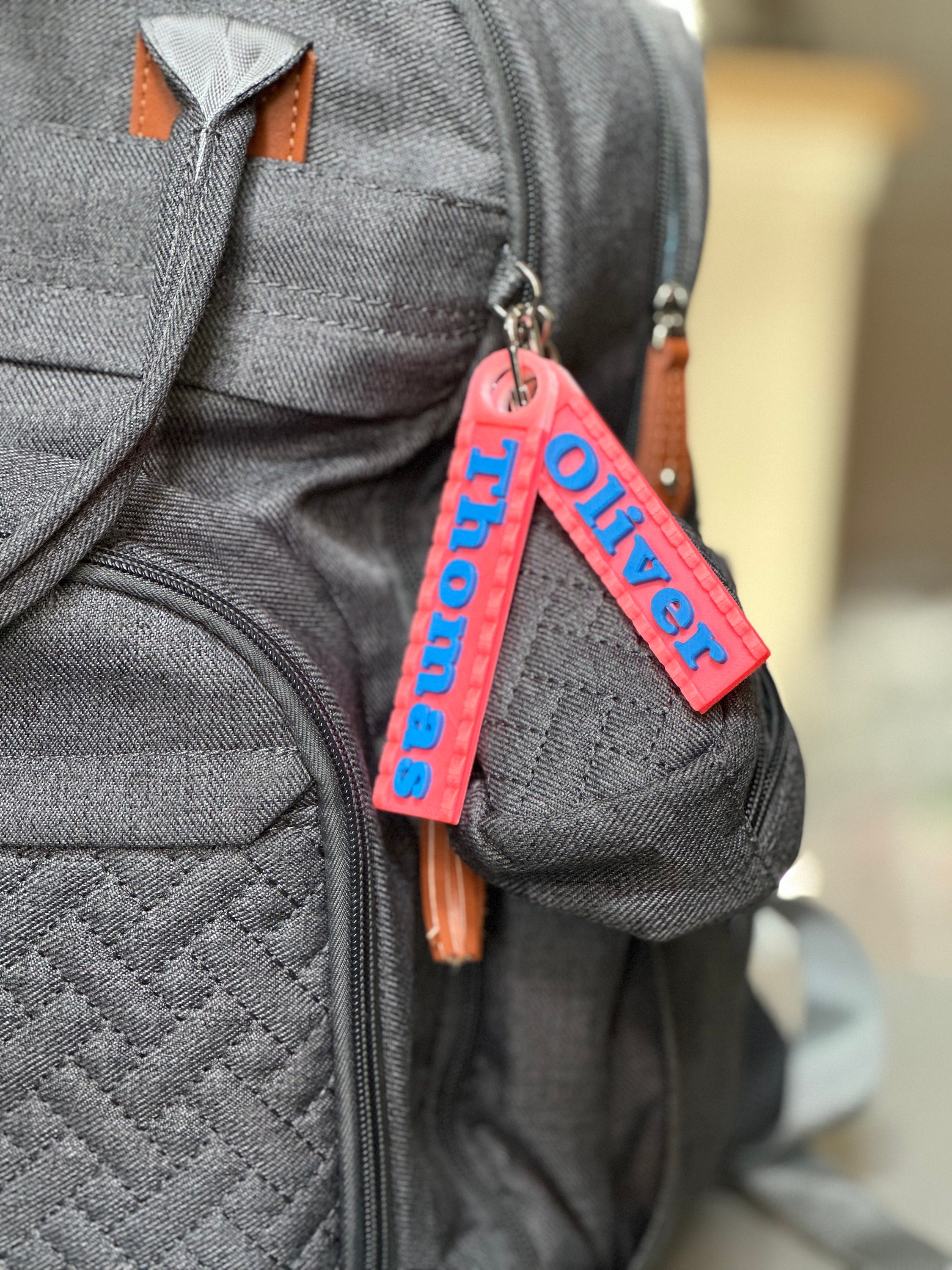 Custom 3D Printed Name Tag Key Chain - Etsy