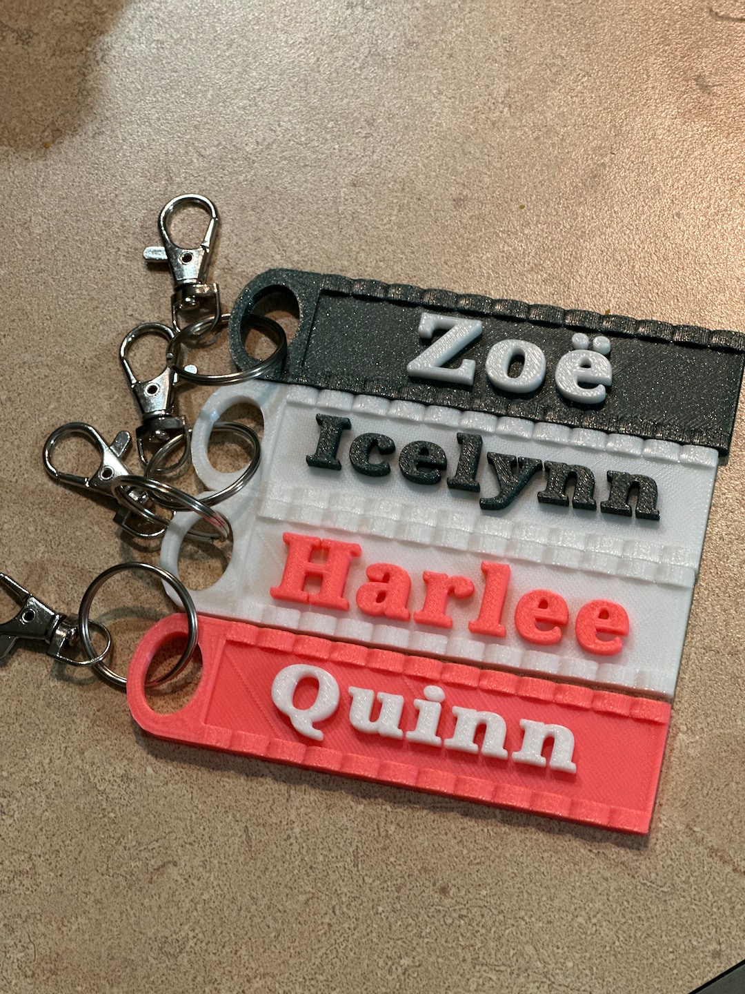 Custom 3D Printed Name Tag Key Chain - Etsy