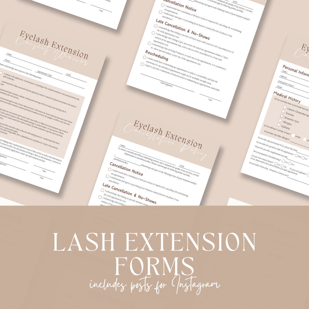 Editable Cancellation Policy, Lash Extensions Cancellation, Lash Artist ...
