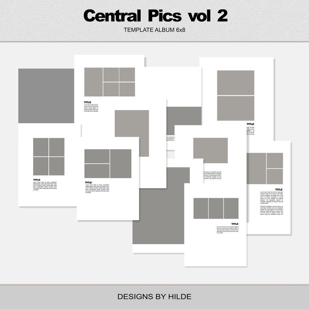 Central Pics Vol 2 Scrapbook 6x8 Photo Album Template Scrapbooking - Etsy