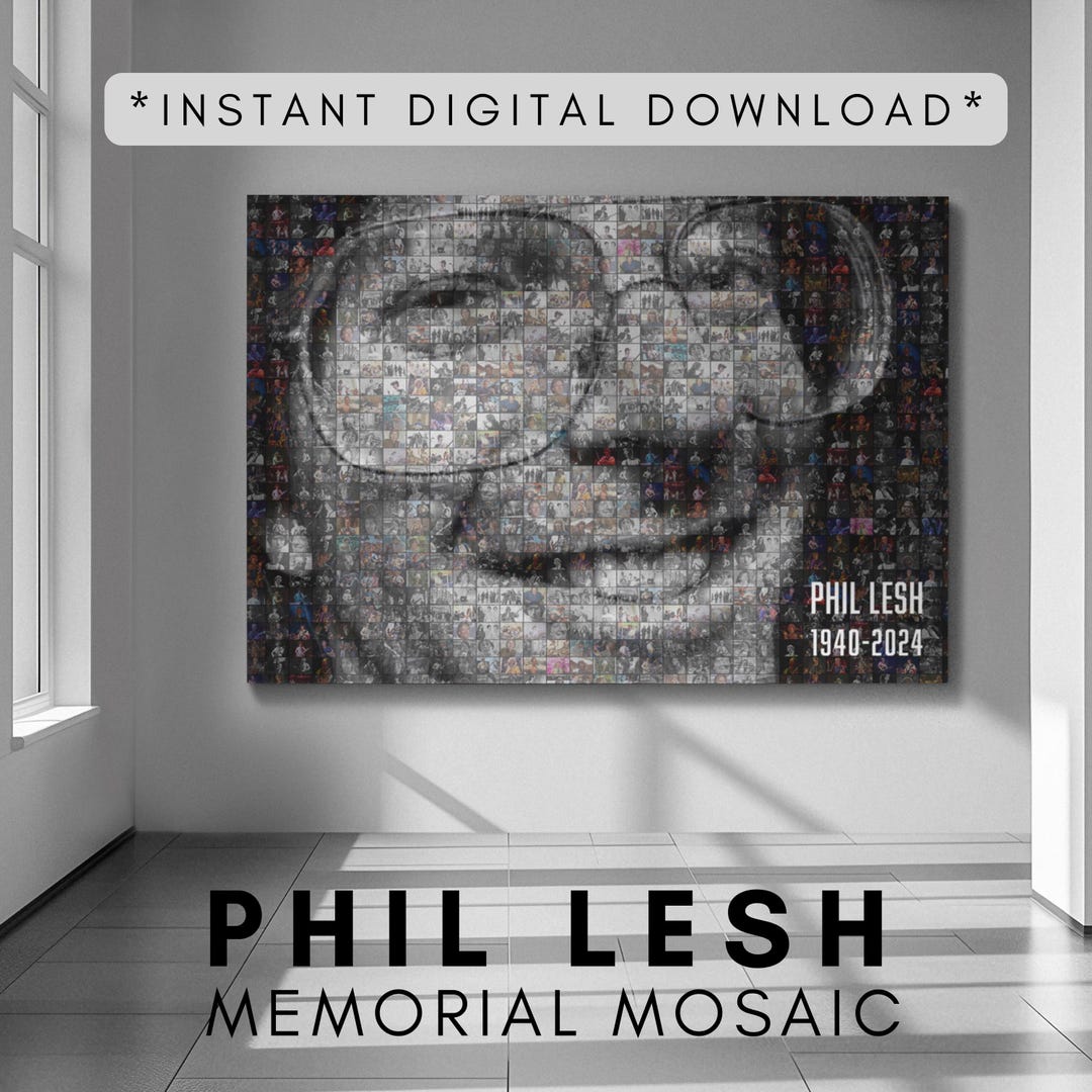 Phil Lesh Memorial Mosaic DIGITAL FILE Free Resize Available prints ...