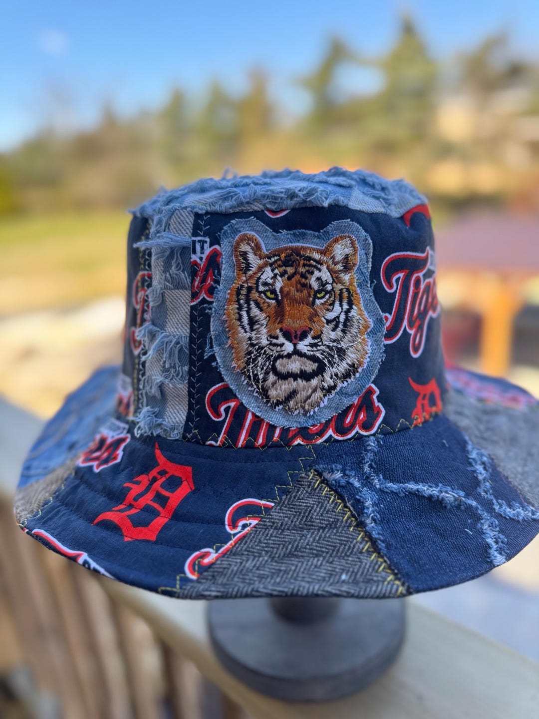 Detroit Tigers Baseball Fan Custom Made Bucket Hat Adult Large OOAK ...