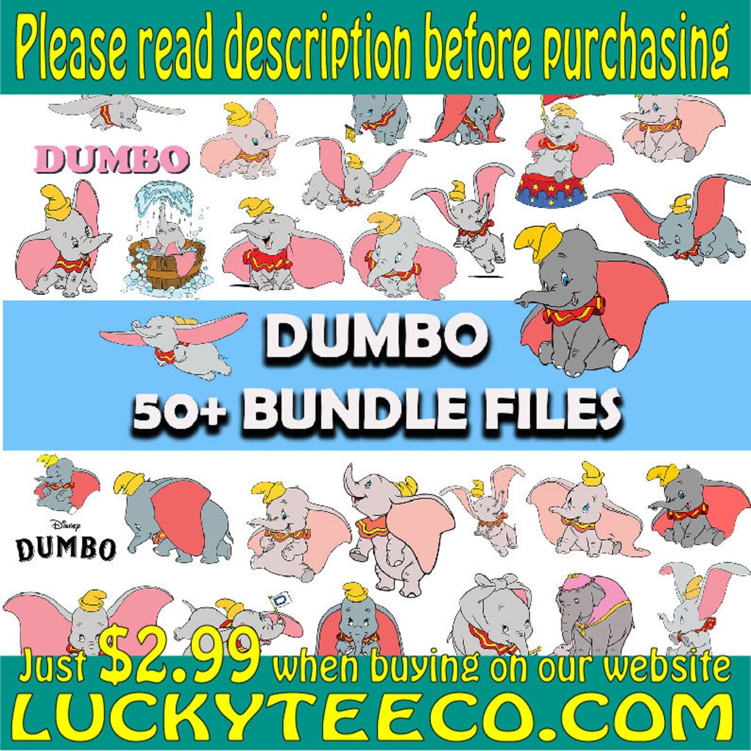 50 Disney Dumbo Svg Bundle, Disney Svg, Dumbo Svg, Dumbo Vector, Dumbo ...