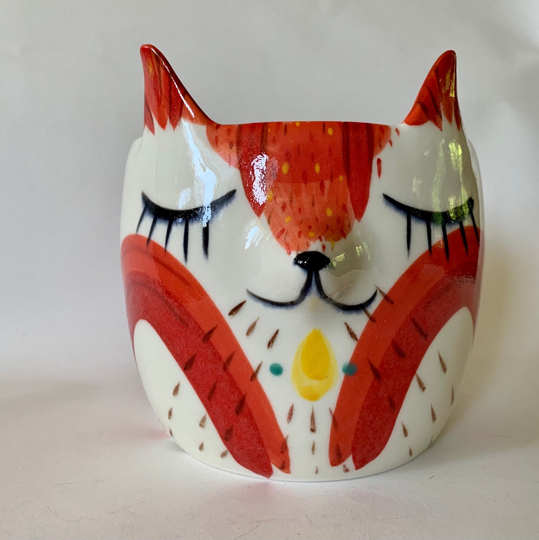 Big Red Fox Indoor/outdoor Planter - Etsy