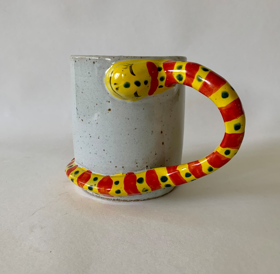 Handmade Snake Handle Mug - Etsy