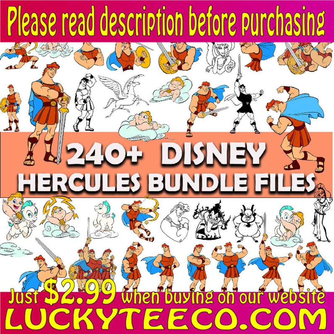 244 Disney Hercules Bundle Svg, Disney Svg, Hercules Svg, Hercules ...