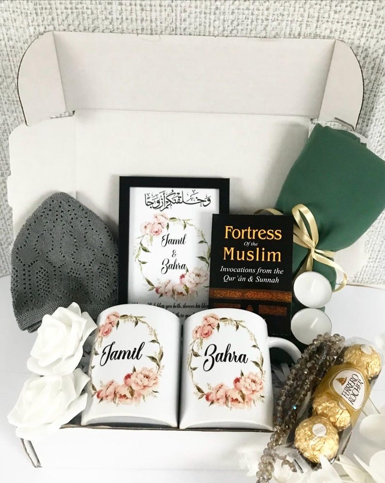 Luxury Personalised Couples Hamper Box Islamic Gift Revert Modest ...