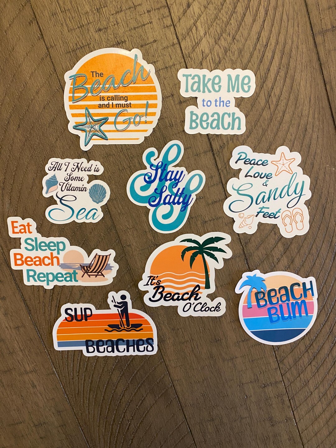 9-pack Ultimate Beach Sticker Pack Weatherproof Sticker for Laptop ...