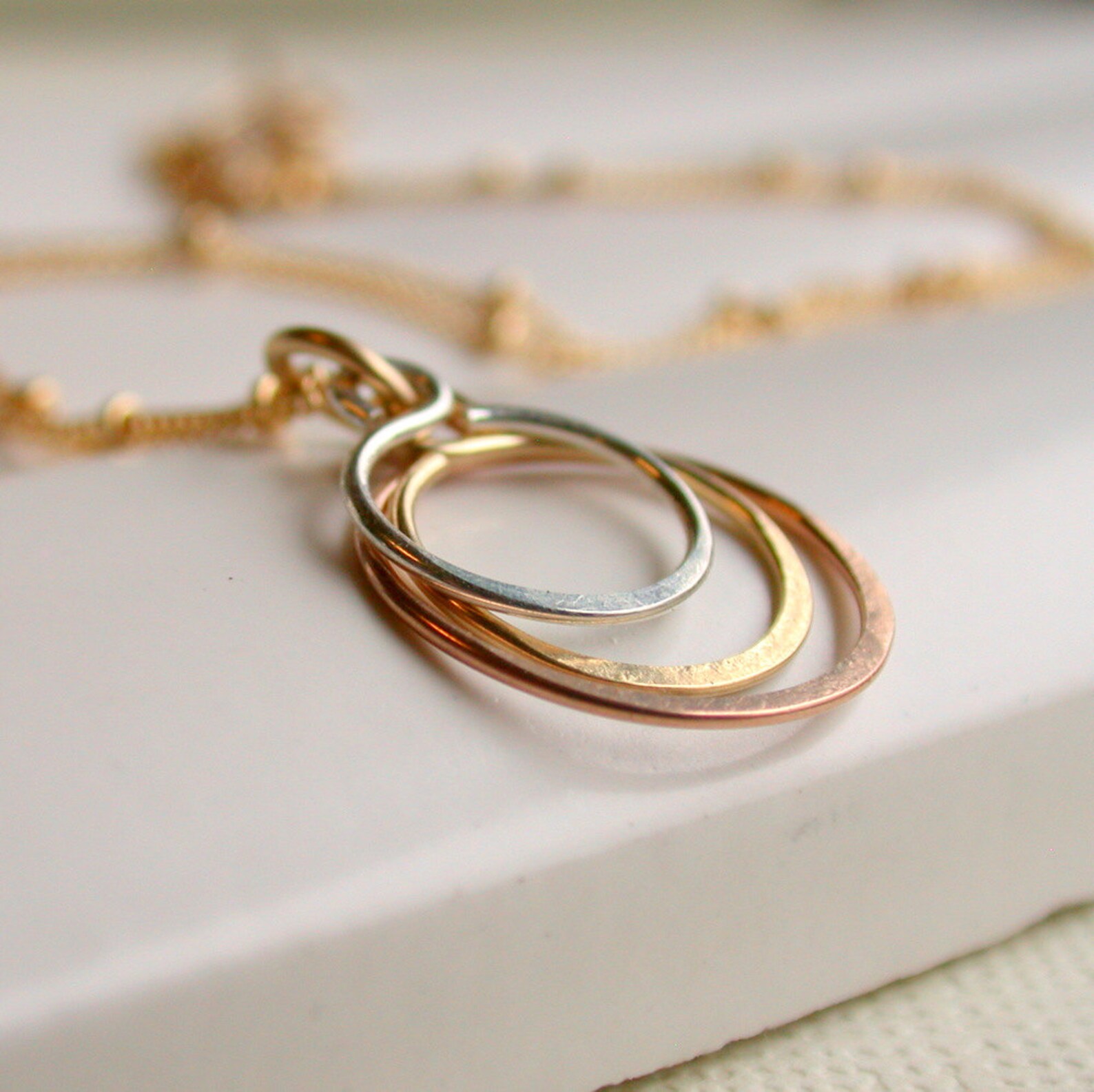 Circle Pendant Necklace Circle Necklace Simple Necklace - Etsy