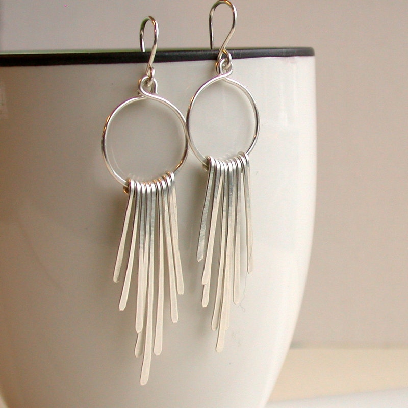Long Fringe Earrings - Etsy