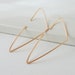 Threader Earrings Triangle Earrings Triangle Hoops Gold Threader ...