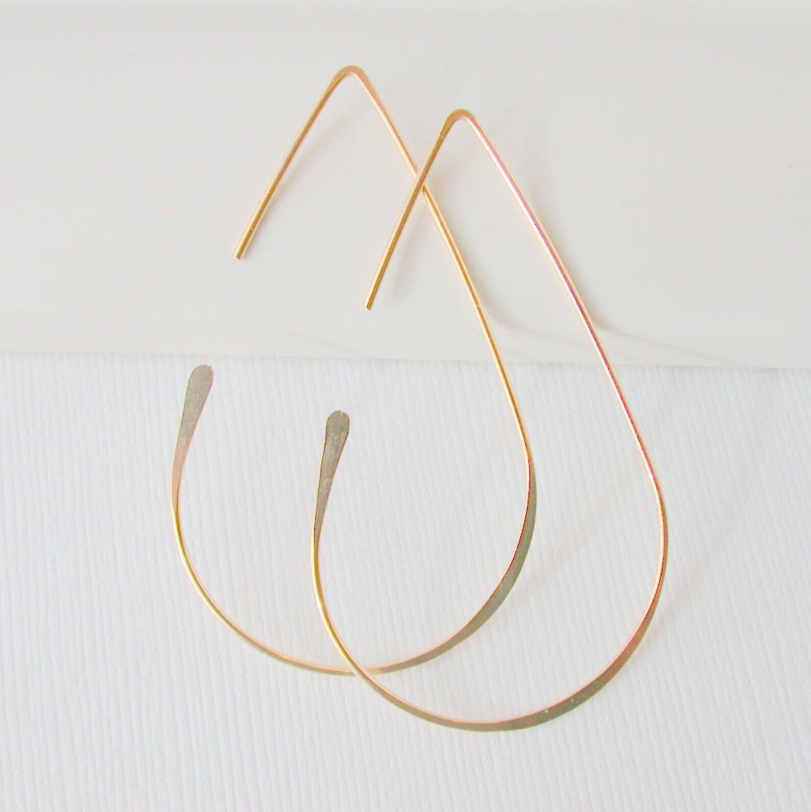 Hoop Earrings Threader Earrings Gold Hoop Earrings Open Hoop - Etsy