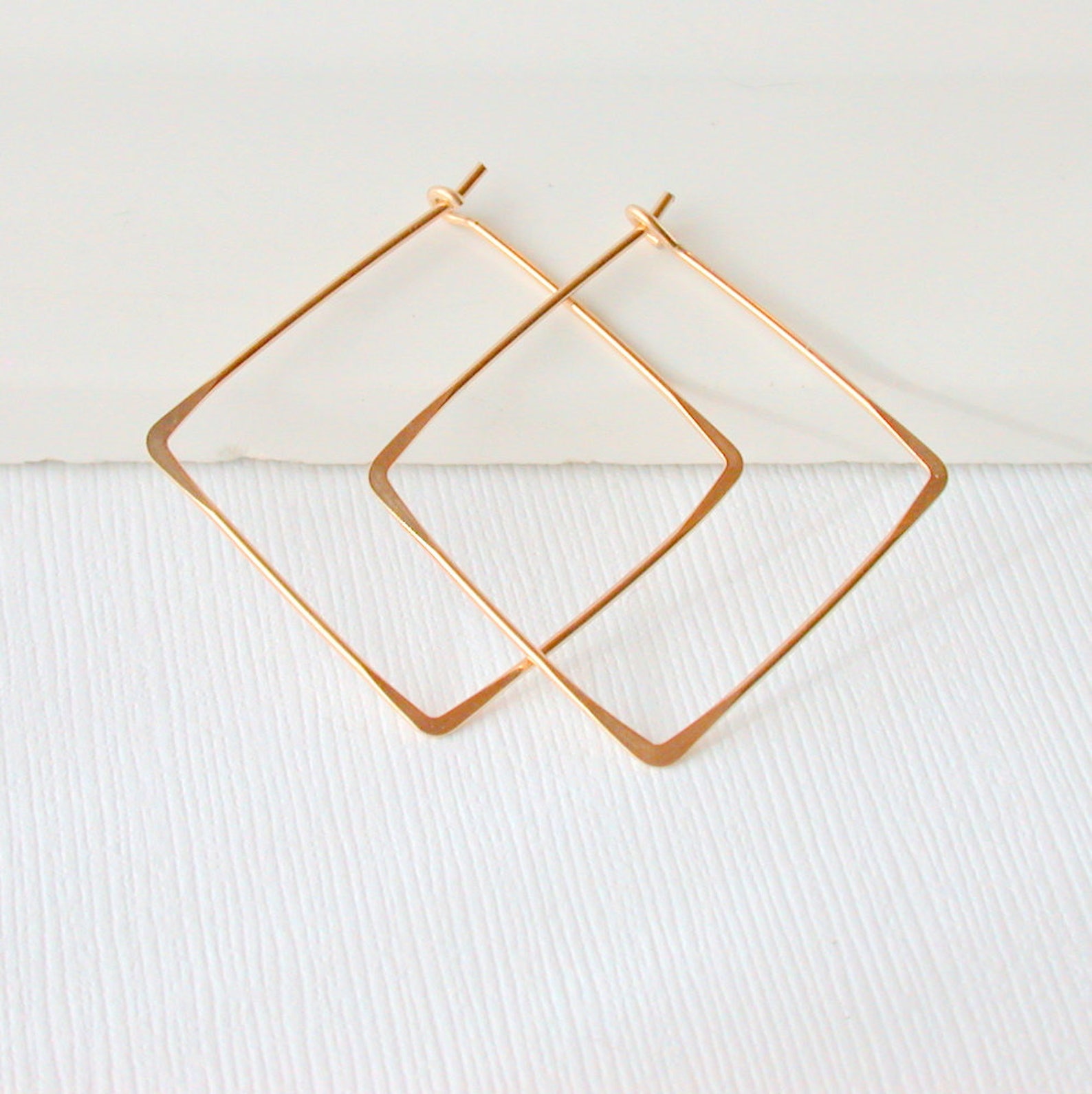 Square Hoop Earrings. Square Hoops. Gold Square Hoops. - Etsy
