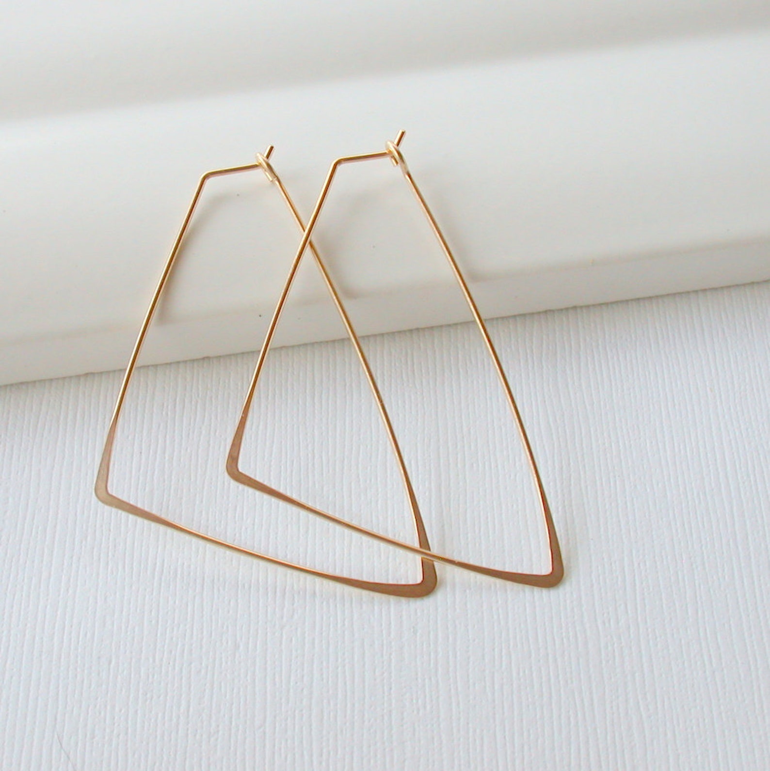 Geometric Earrings Large Hoop Earrings Gold Hoop Earrings - Etsy