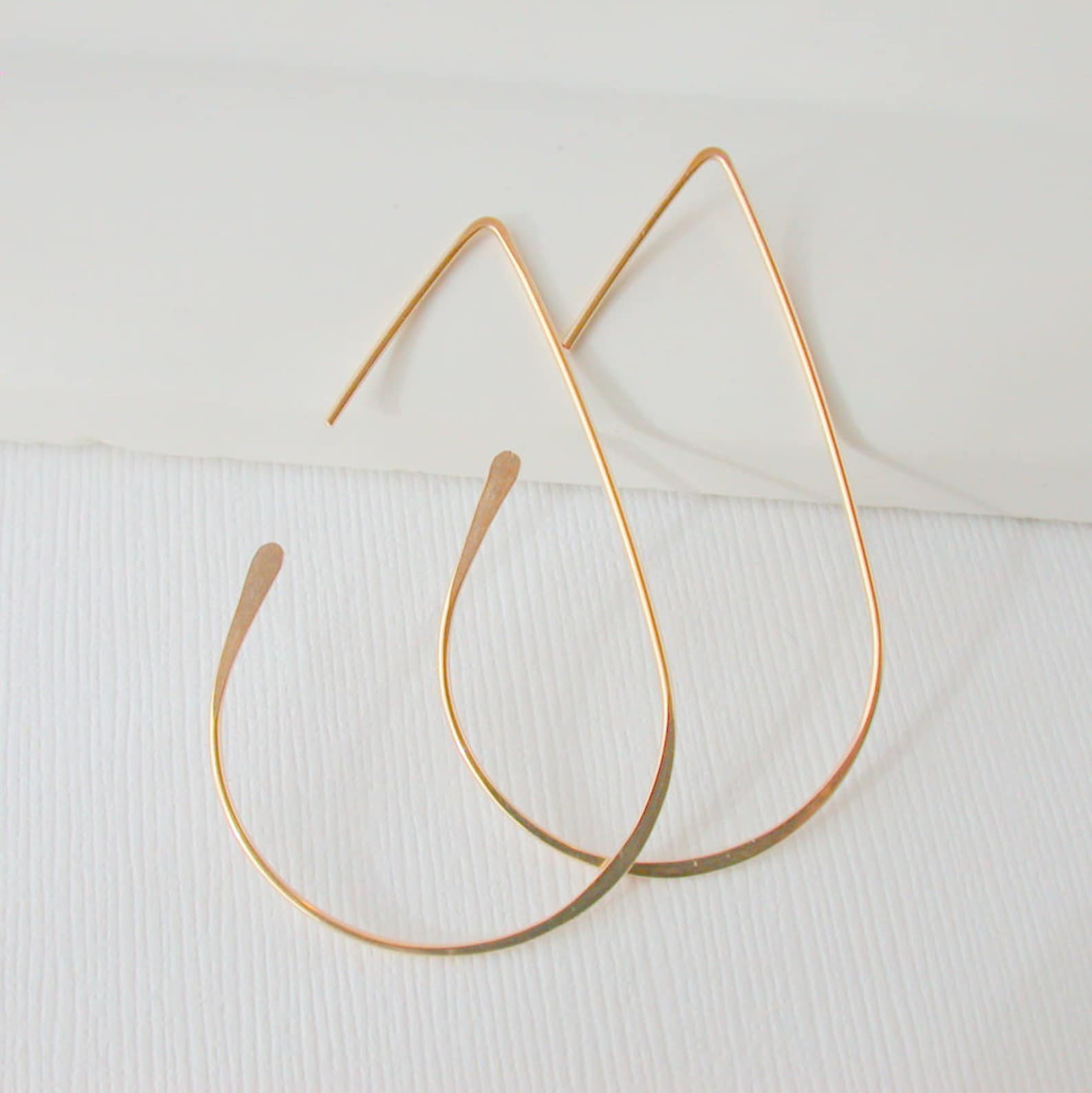 Hoop Earrings Threader Earrings Gold Hoop Earrings Open Hoop - Etsy