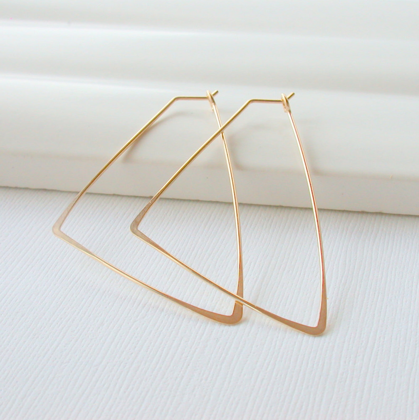 Geometric Earrings Large Hoop Earrings Gold Hoop Earrings | Etsy