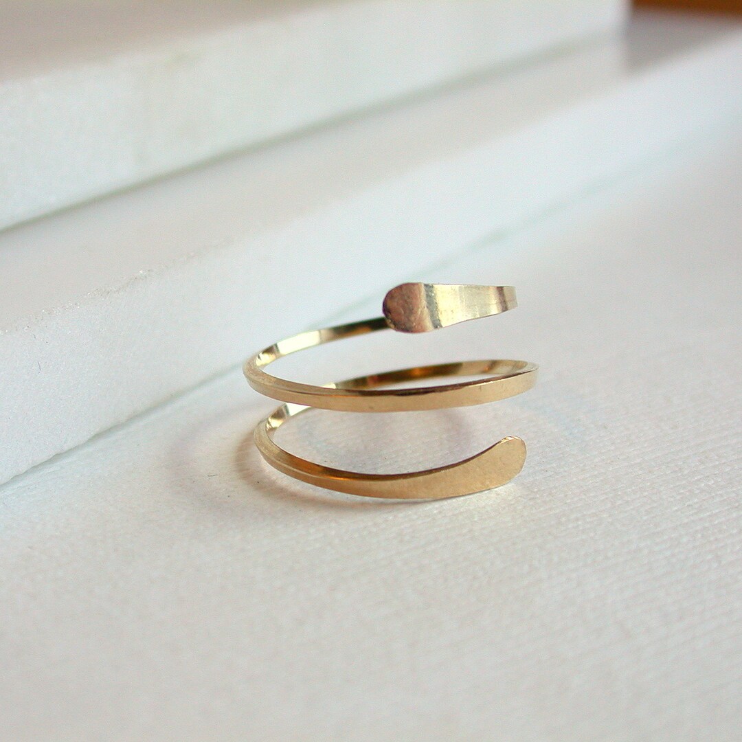 Wrapped Gold Ring. Spiral Gold Ring. Gold Stacking Rings. Stackable ...