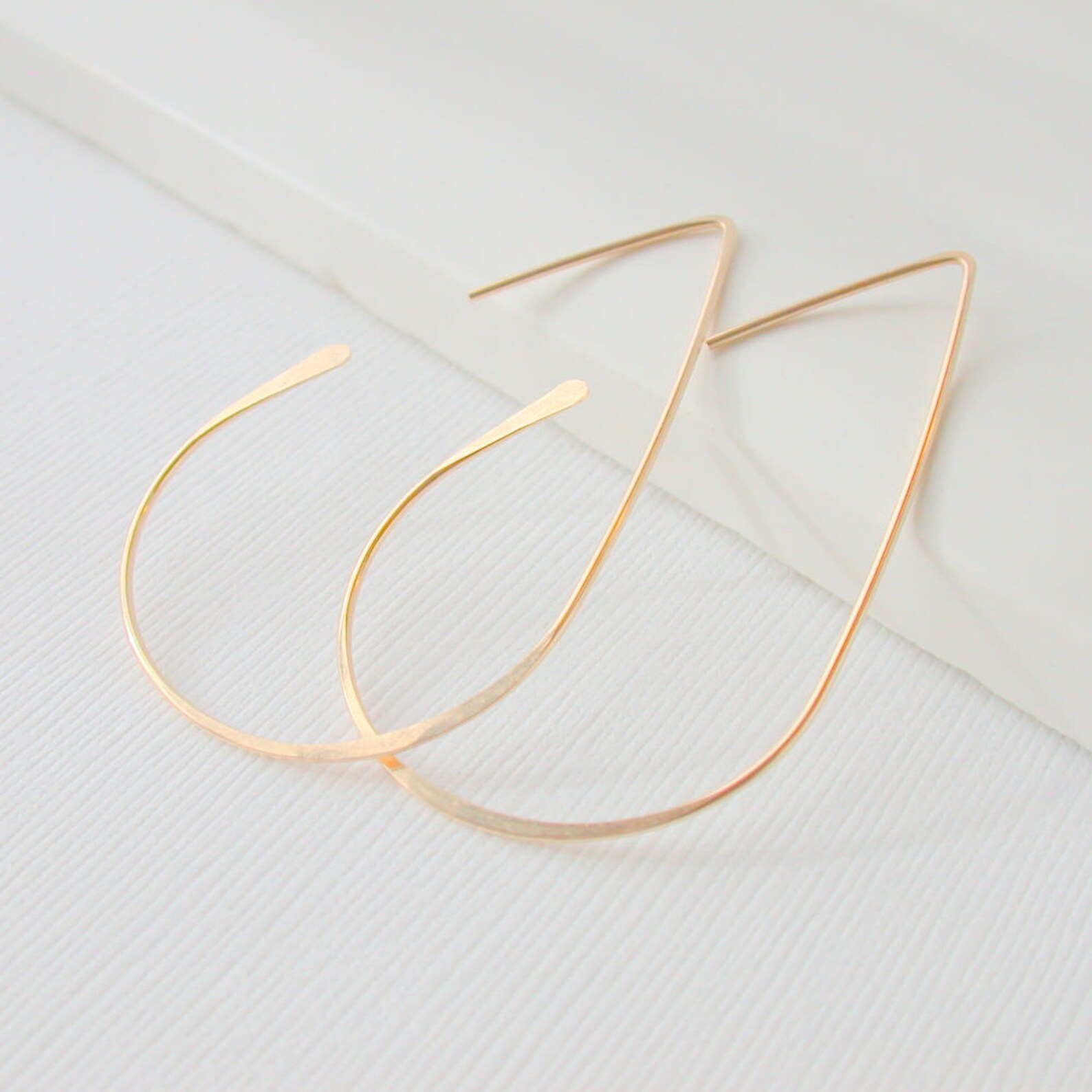 Hoop Earrings Threader Earrings Gold Hoop Earrings Open Hoop - Etsy