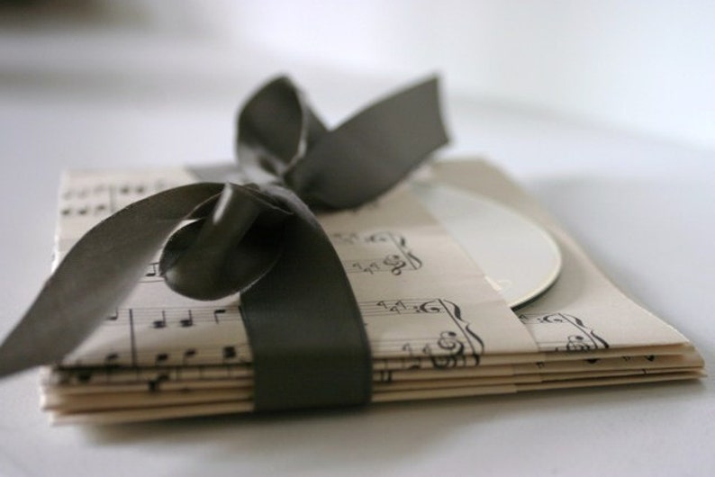 100 Vintage Sheet Music CD Pockets for Wedding - Etsy