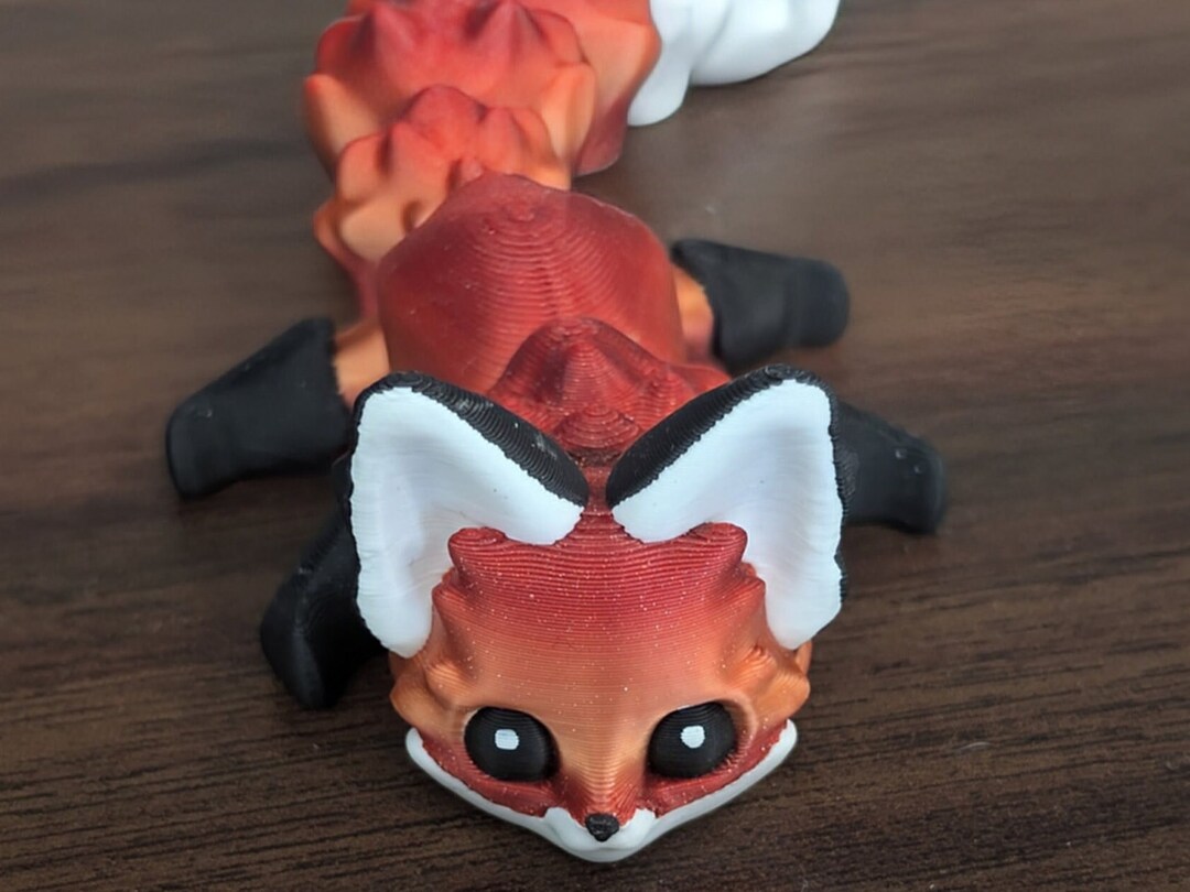 Flexi Fox, Articulated 3D Red Fox, Fidget Toy, Desk Pet, Decor, Fox ...