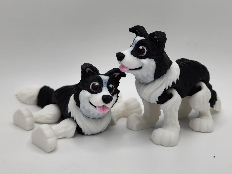Border Collie Flexi Figure: 3D Printed Articulating Fidget Toy - Etsy