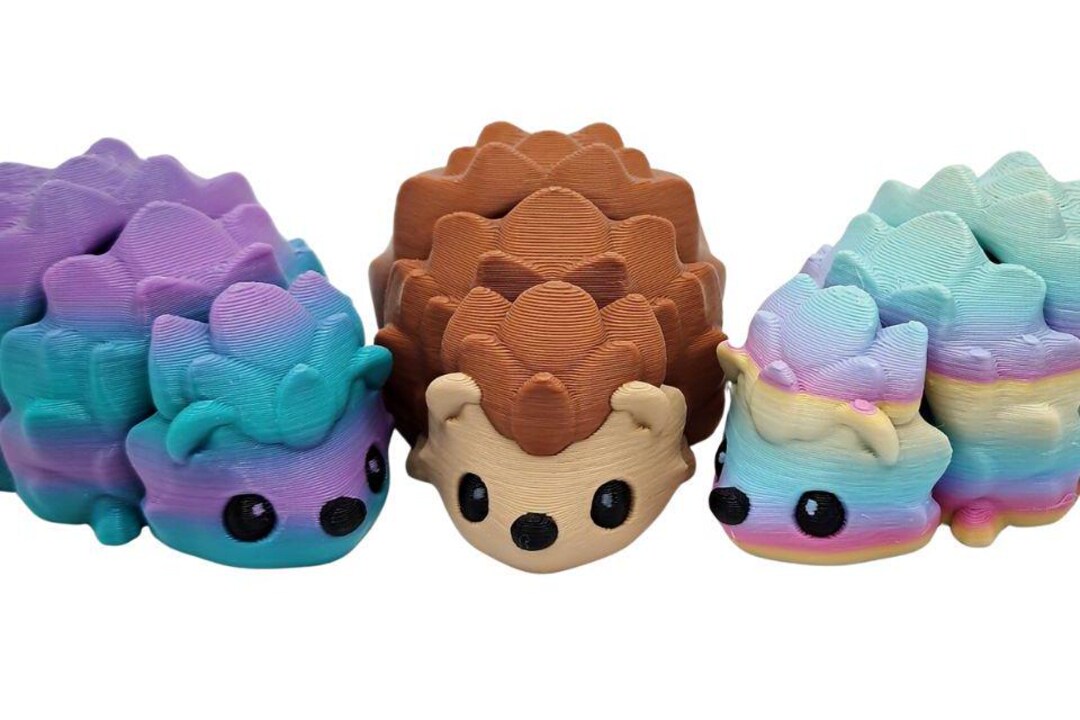Flexi Hedgehog: Articulated 3D Printed Fidget Toy - Etsy