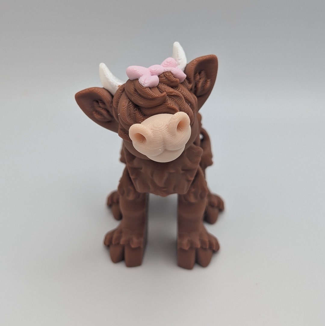 Flexi Scottish Highland Cow, Moo, Mini Moos, Toy, Fidget, Decor - Etsy