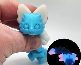 Blue Plush Fox Toy - Etsy