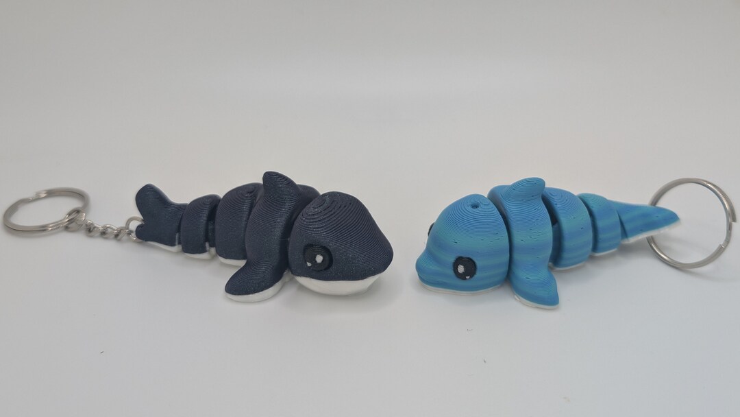 Articulated Shark and Dolphin Key Chains - Etsy