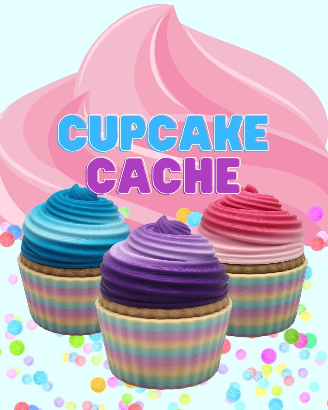 Cupcake Cache - Adorable Keepsake Box - Realistic 3D Printed Gift Box ...
