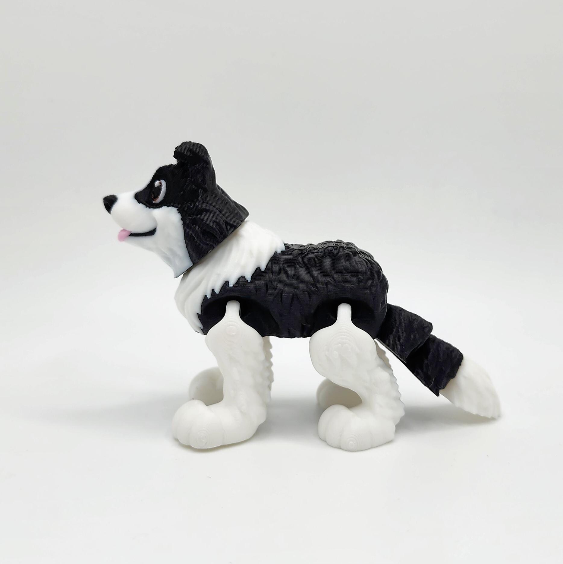 Border Collie Flexi Figure: 3D Printed Articulating Fidget Toy - Etsy