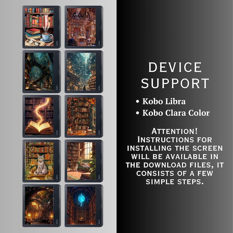 Kobo Screensavers | 10 Magical Library Sleep Screens for Kobo Libra ...