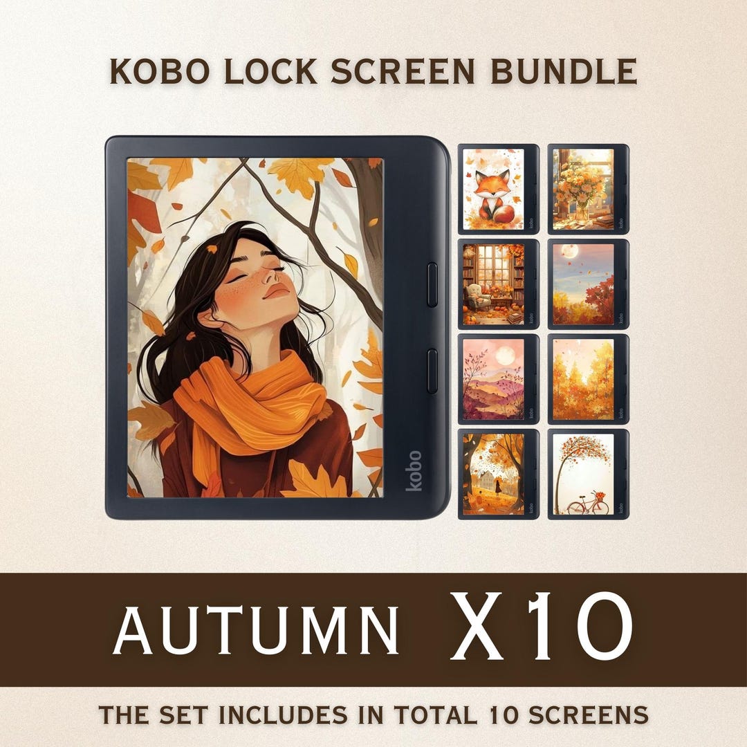 Kobo Screensavers | 10 Autumn Sleep Screens for Kobo Libra Colour ...