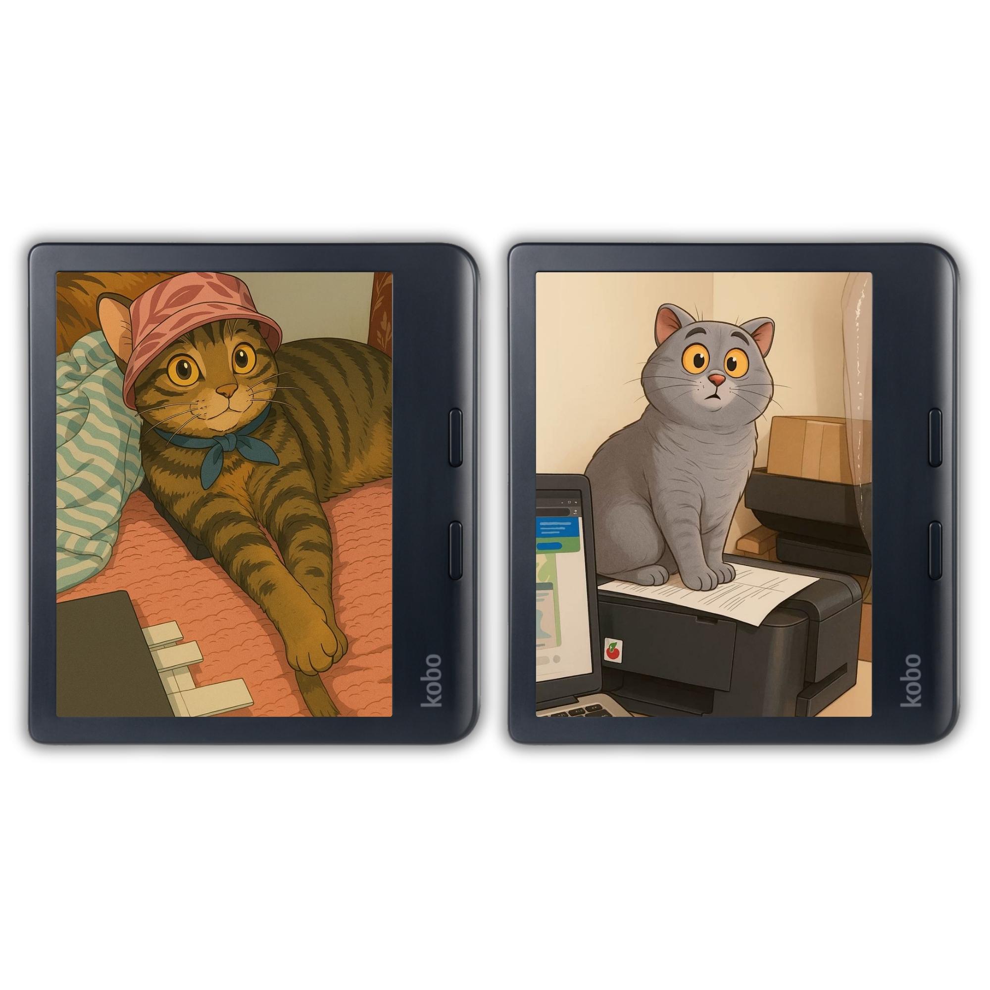 Kobo Screensavers | 10 Cozy Cats Sleep Screens for Kobo Libra Colour ...
