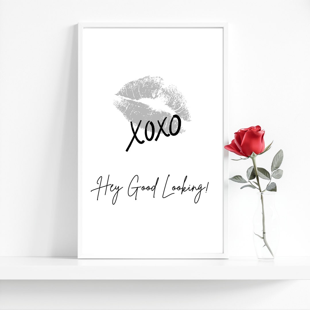Hey Good Looking!, Funny Quote, Minimalist Printable Wall Art, Home ...