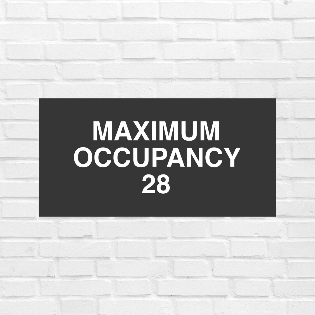 Custom Maximum Occupancy Sign for Office - Personalized Business ...
