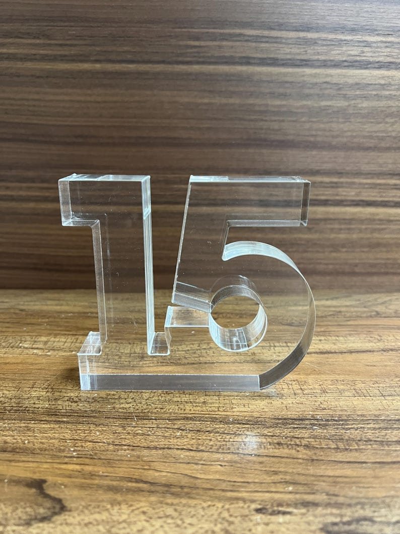 15 Years of Service Acrylic Block Award Custom Engraving, Milestone ...