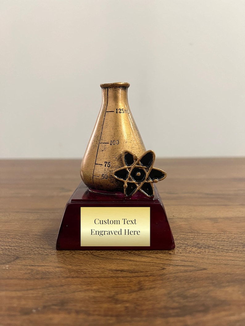 Science Fair Winner Award Trophy, Custom Engraved Personalized Trophy ...