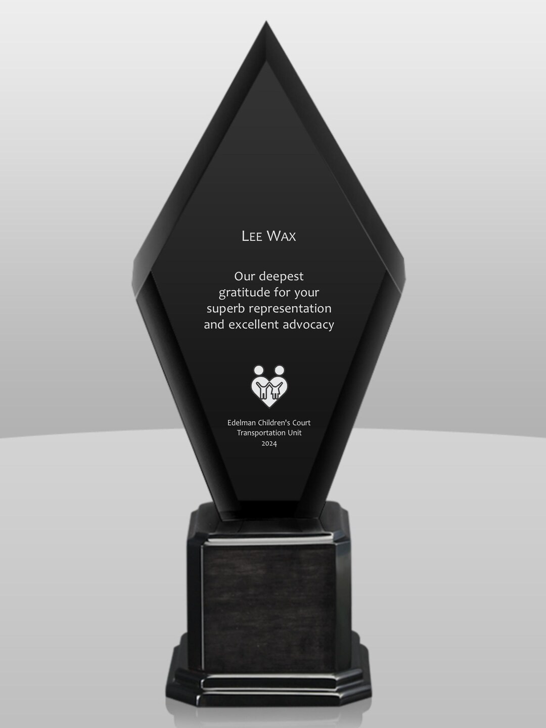 Smoked Zenith Award Custom Engraved Gratitude, Recognition, Achievement ...