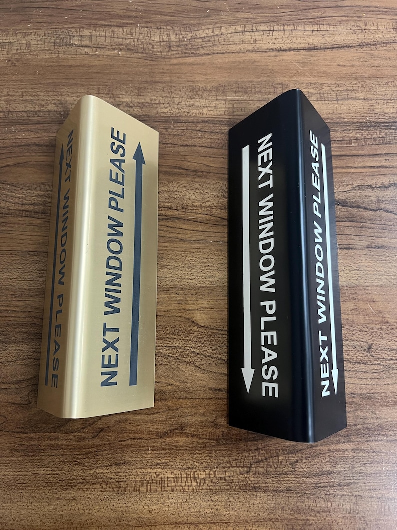 Next Window Please Sign – Double-sided Countertop Tent Sign - Etsy