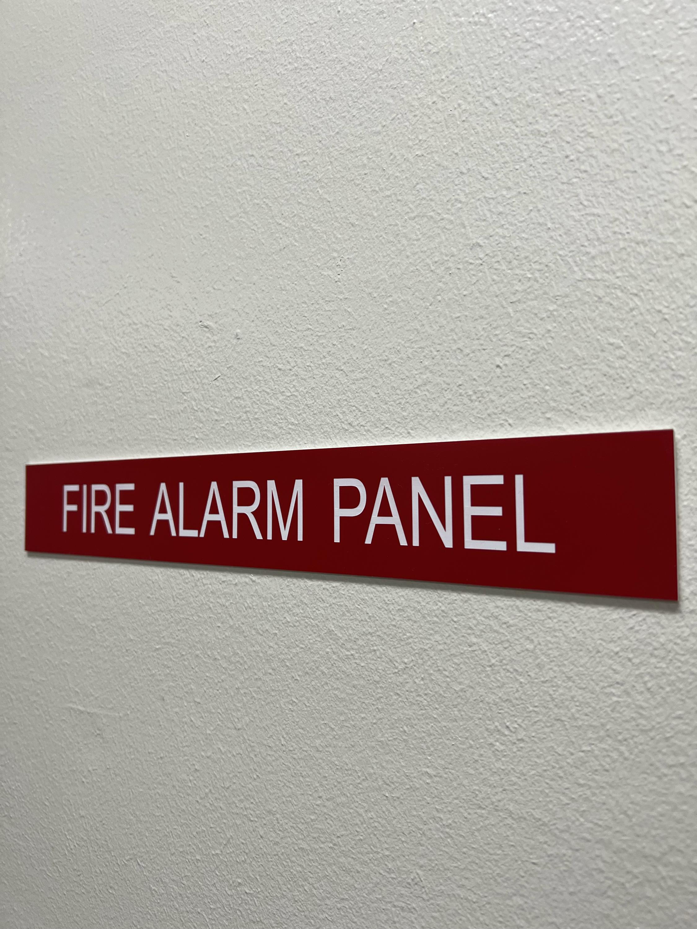 Red and White Fire Alarm Panel Sign Durable, High-visibility Safety ...