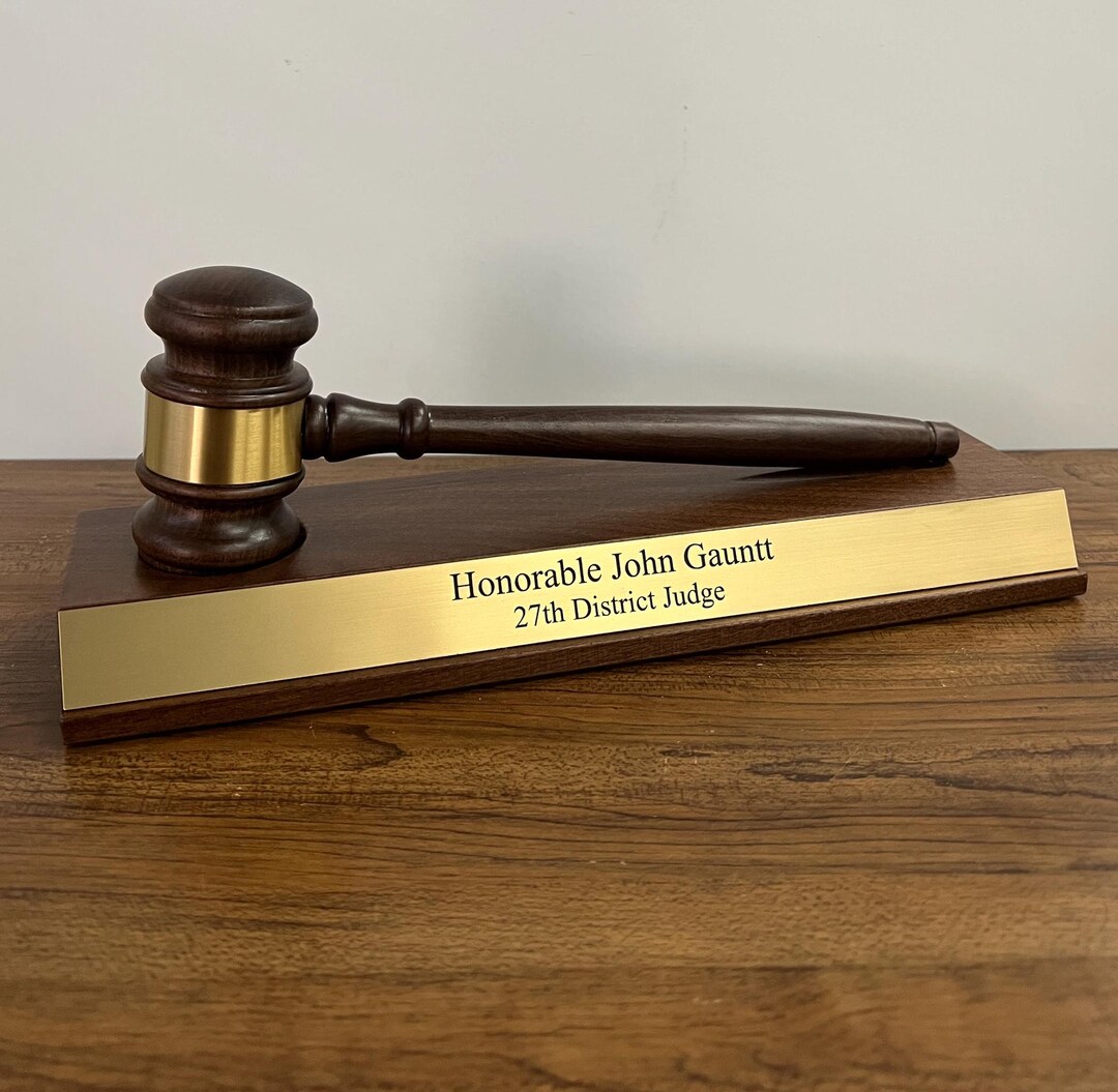 Engraved Walnut Gavel and Base | Personalized Retirement Gift - Etsy