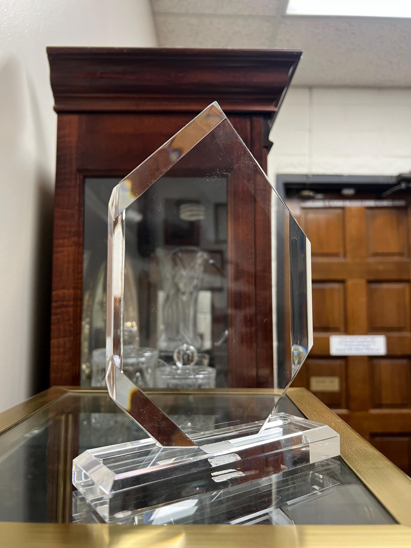 Personalized Victory Acrylic Award With Obsidian | Unique Retirement ...