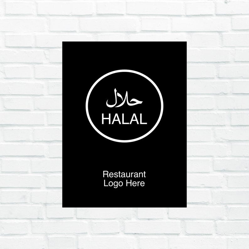 Custom Halal Sign for Restaurant or Business - Engraved and Available ...