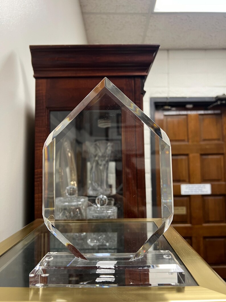 Personalized Victory Acrylic Award With Obsidian | Unique Retirement ...