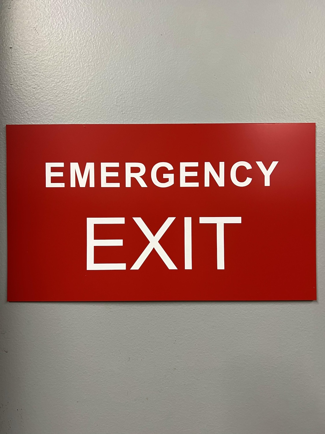 Big Red Emergency Exit Sign | Bright, Durable Safety Sign for ...