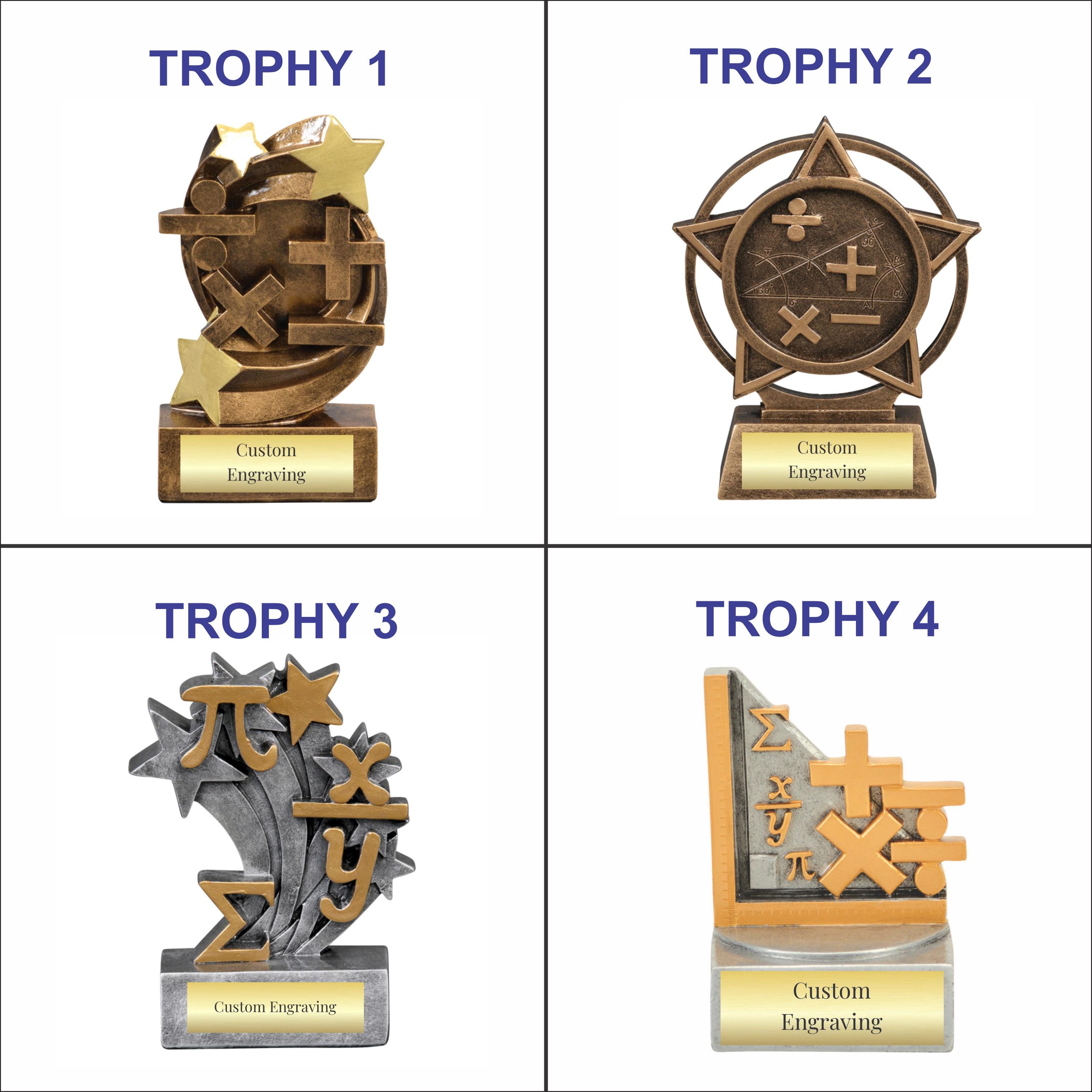 Math Star Trophy, Mathlete Award for Students and Teachers, Competition ...
